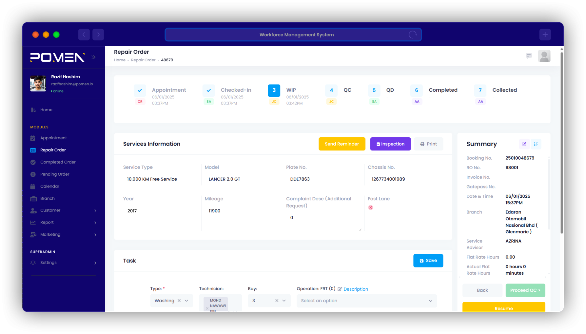 Asset Maintenance Management – POMEN